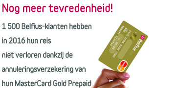 Mastercard Gold Prepaid met annulatieverzekering - Belfius
